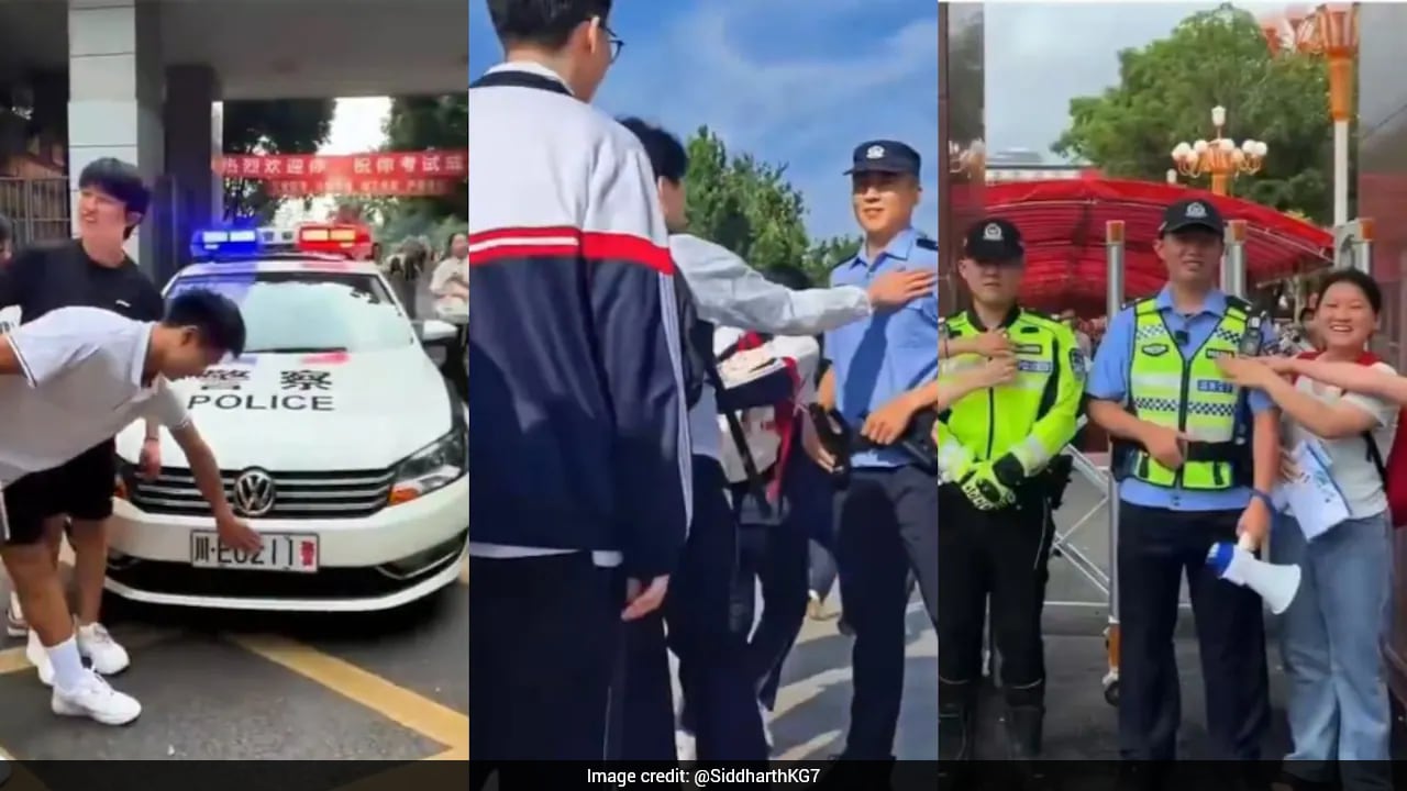 How happy kids and policemen are: China's Gaokao exam tradition video ...