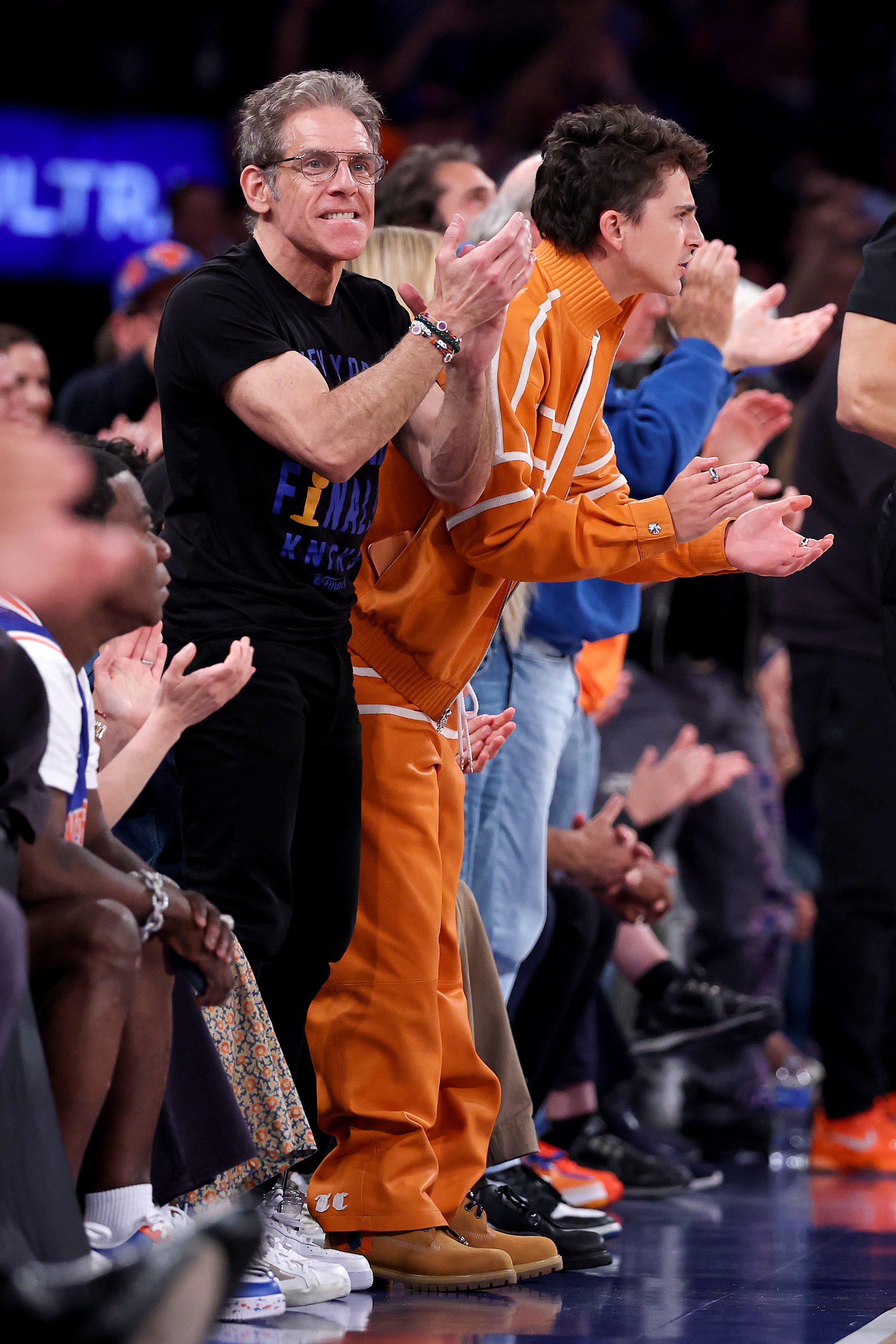 See Timothée Chalamet go through all the emotions at Knicks Game 3