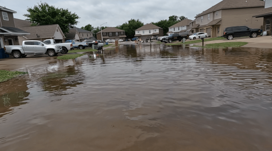 Gravette residents seek solution to recurring Baker Street flooding