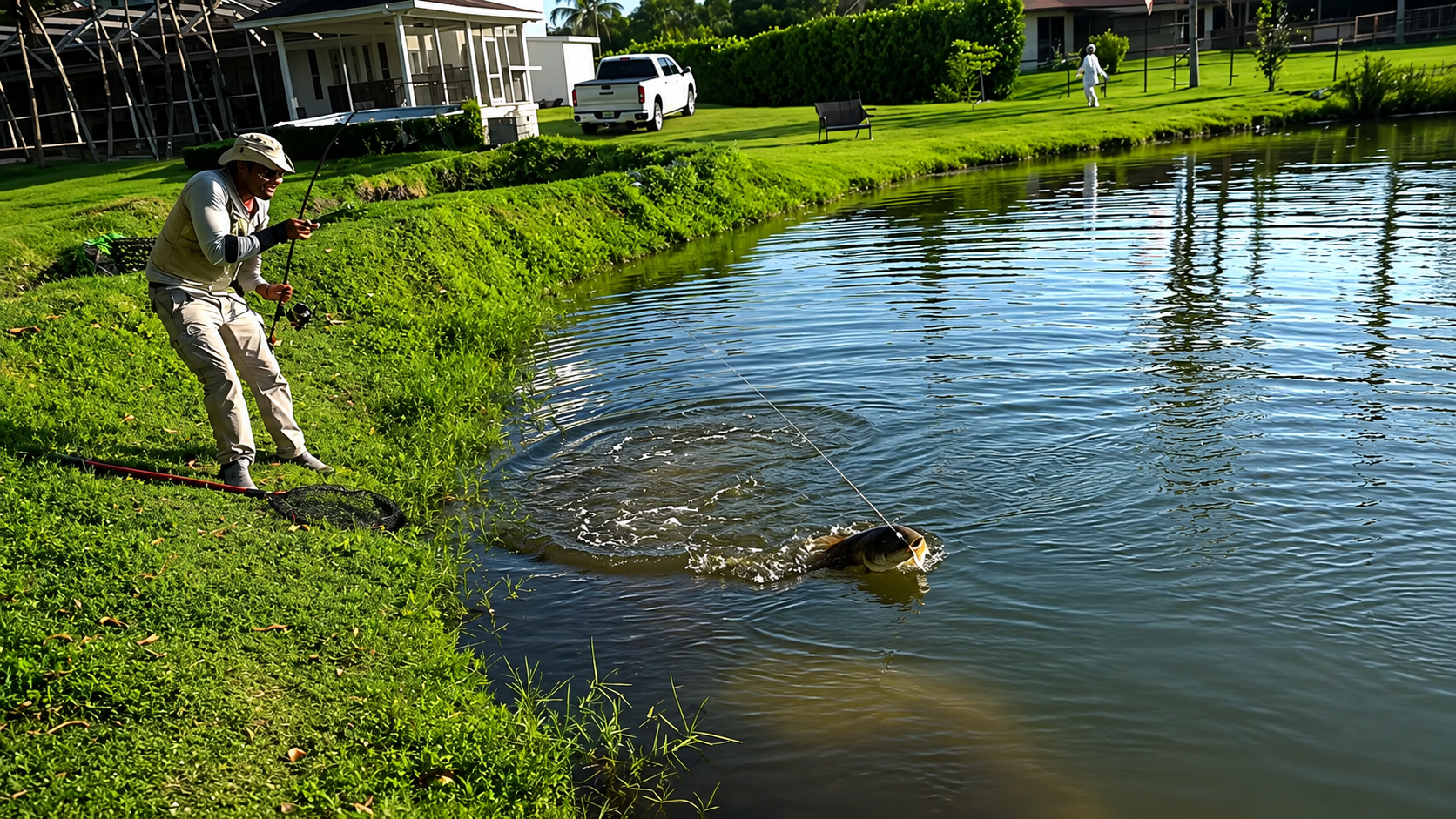 He thought it was a turtle... then the monster catfish started ...