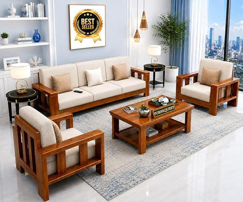 10 modern teak wood sofa set designs that combine utmost comfort with ...