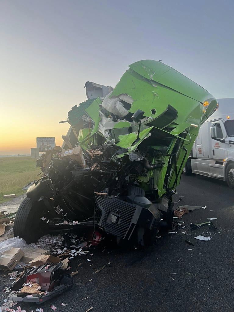 Crews working to clear I20 near Delta following early morning crash