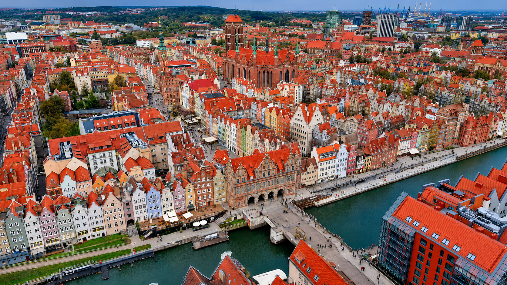Gdańsk’s colorful Old Town rebuilt from wartime ruins