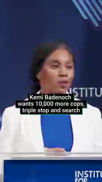 Kemi Badenoch wants 10,000 more cops and to triple stop and search