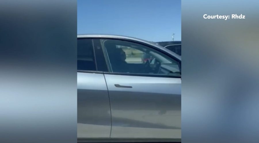 Tesla driver seen napping behind wheel on California highway