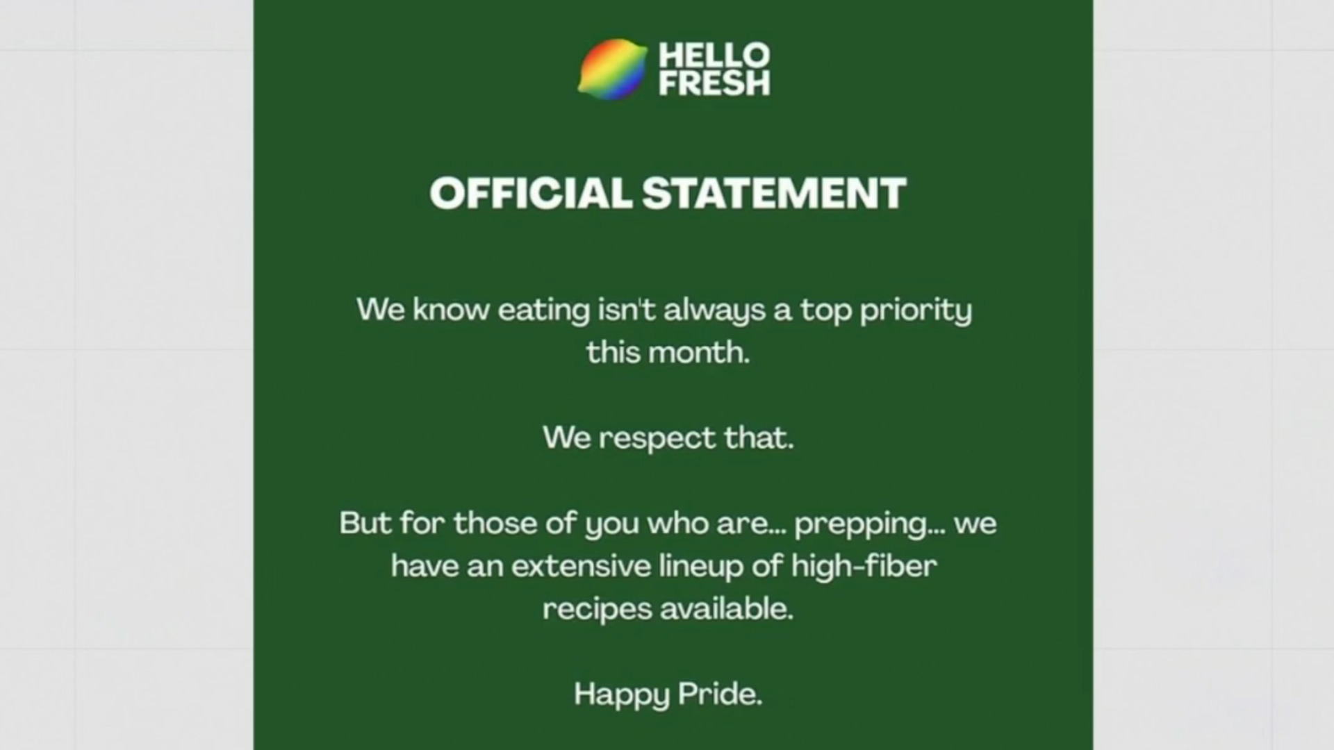HelloFresh slammed over crude Pride joke about 'prepping' for sex