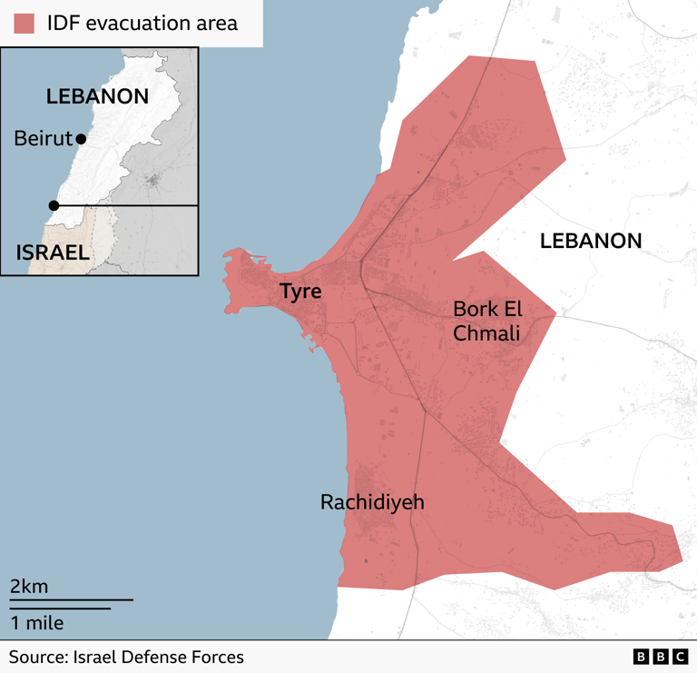 Israeli air strikes hit Lebanese city of Tyre despite Iranian warning ...