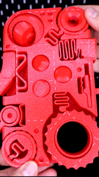 Fun and clever 3D printed megafidget with hidden mechanics