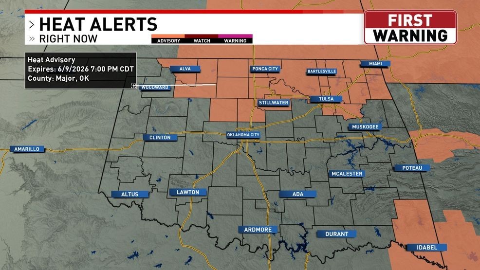 Active pattern continues with heat advisories and severe weather