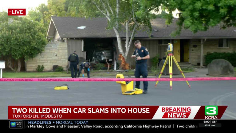 2 people inside home killed after vehicle crashes during CHP pursuit