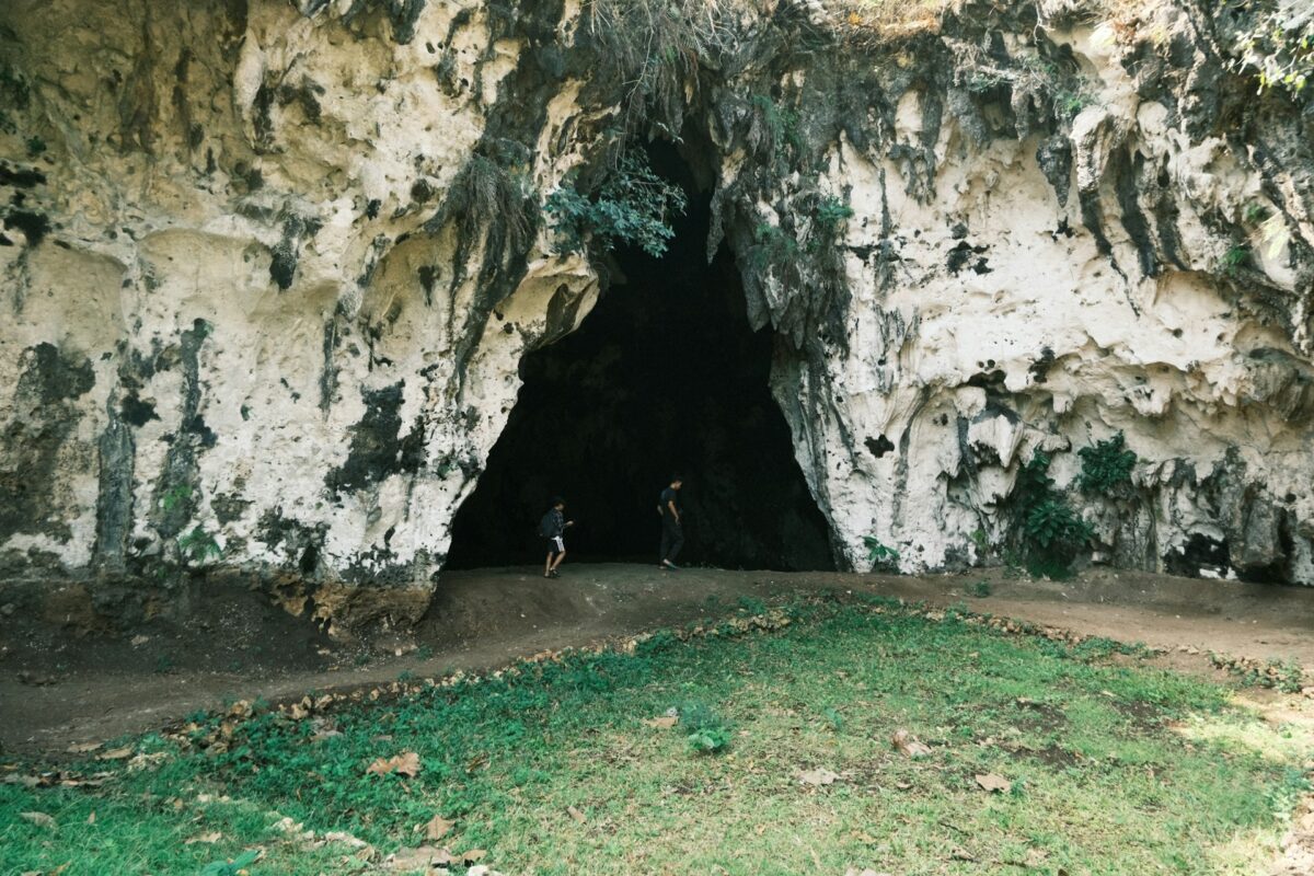 Strange symbols carved deep inside ancient cave walls