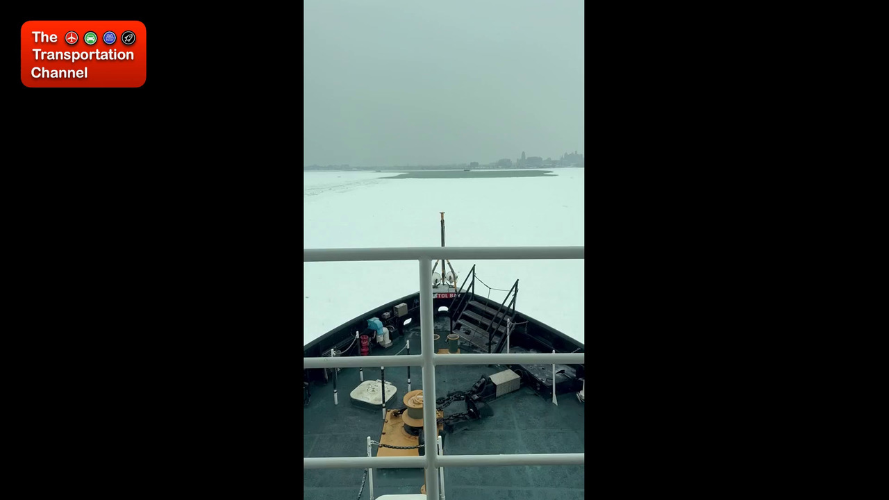 US Coast Guard responds to aid vessel trapped in ice on Lake Erie