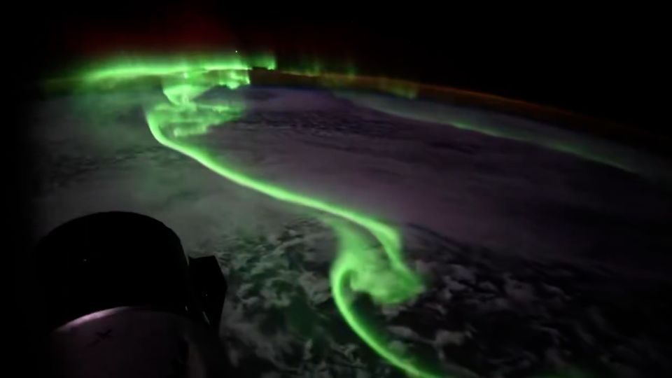 Watch the Aurora Australis snake across Earth, from space