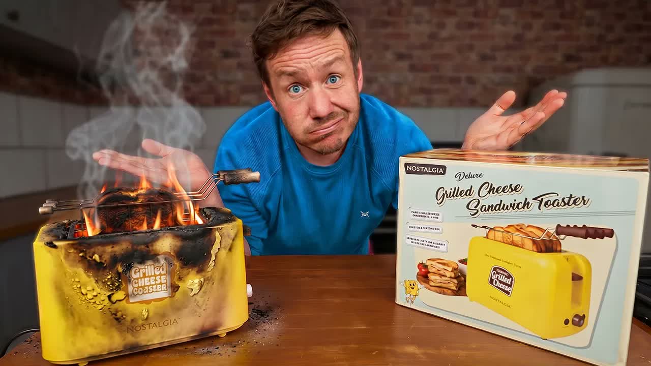 This grilled cheese toaster caught fire, so I bought the deluxe version