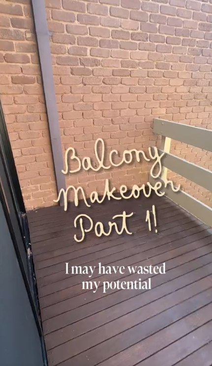 Balcony tea garden transformation