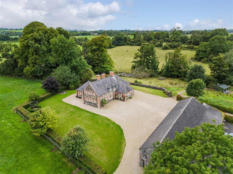 This magnificent stone built country home with stables, quaint guest ...