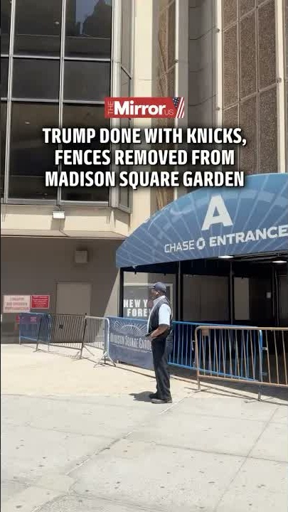 Trump's MSG visit over, fences removed after Knicks loss
