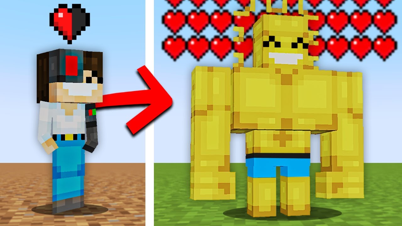 Minecraft, but from weak to immortal
