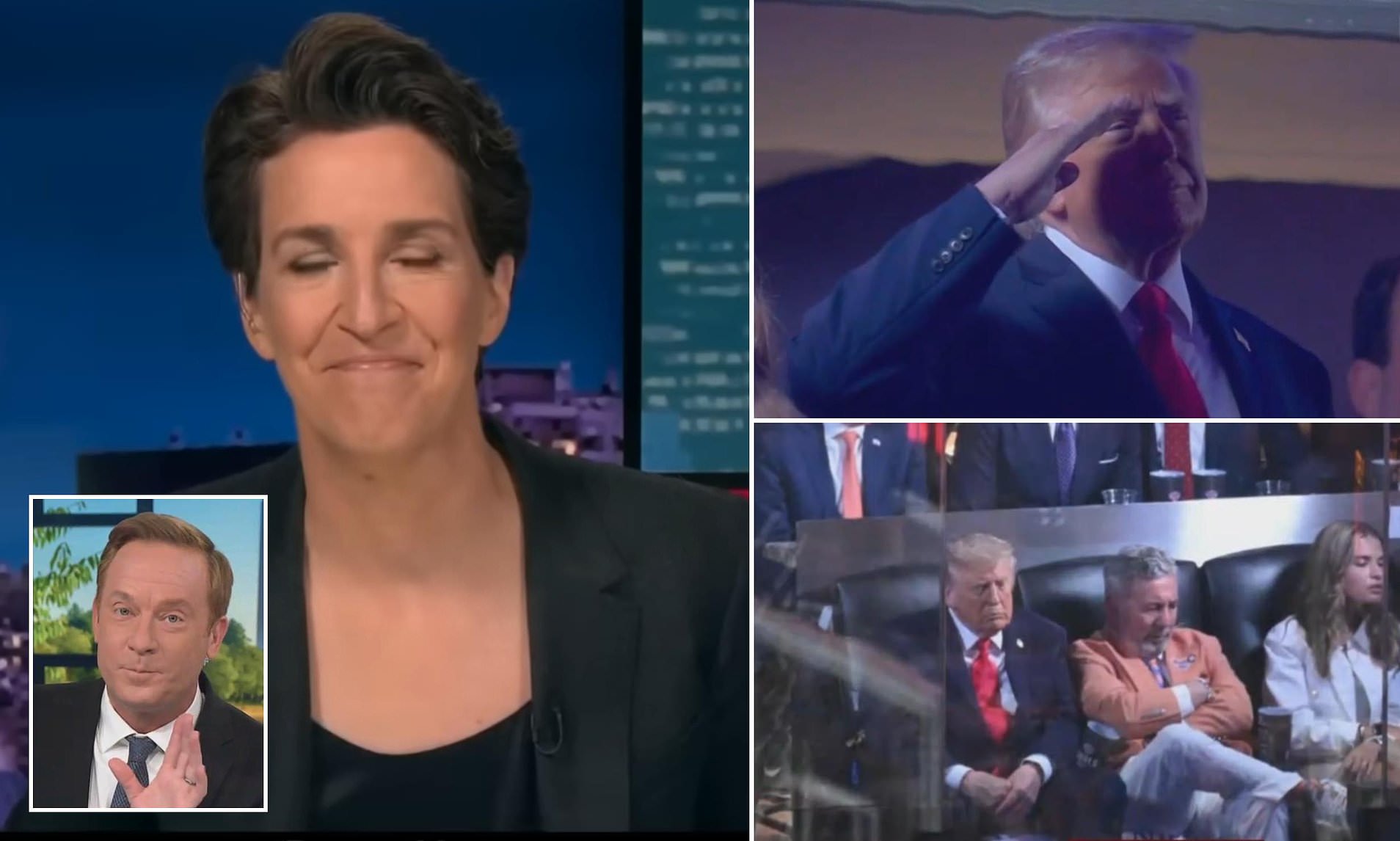 MS NOW star plays clip of Trump getting booed THREE times