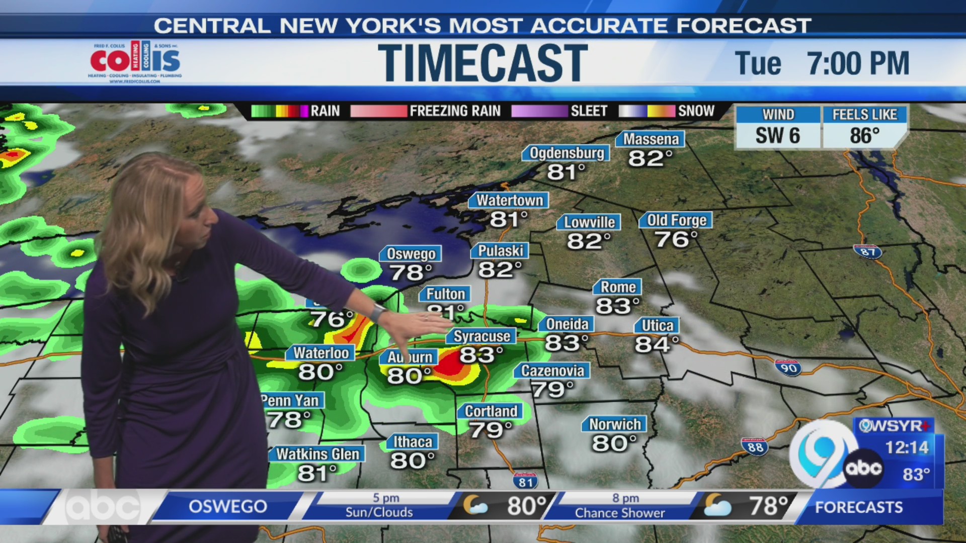Storm team forecast: Noon Tuesday 6-9-26
