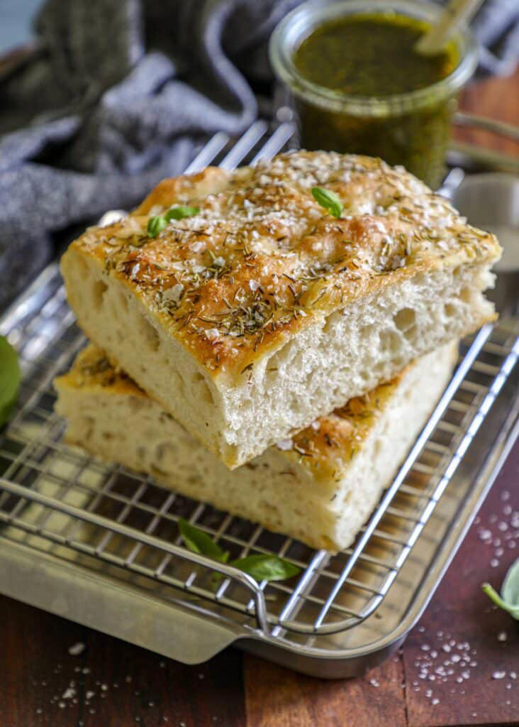 Focaccia bread for sandwiches
