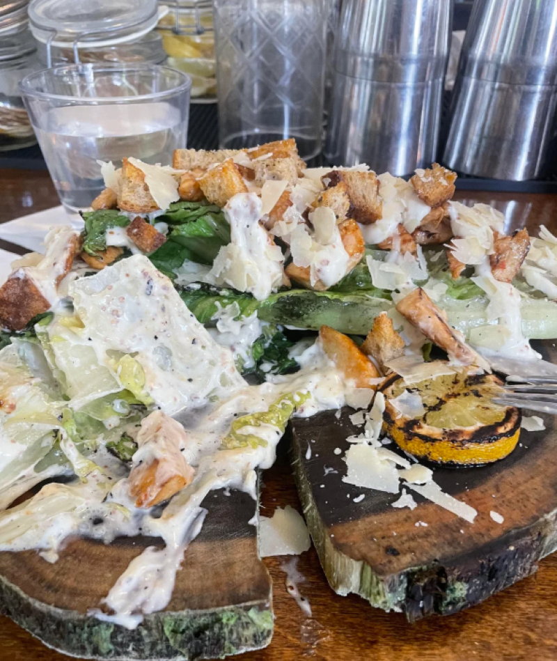 Particularly pretentious restaurant meals served on anything but a plate