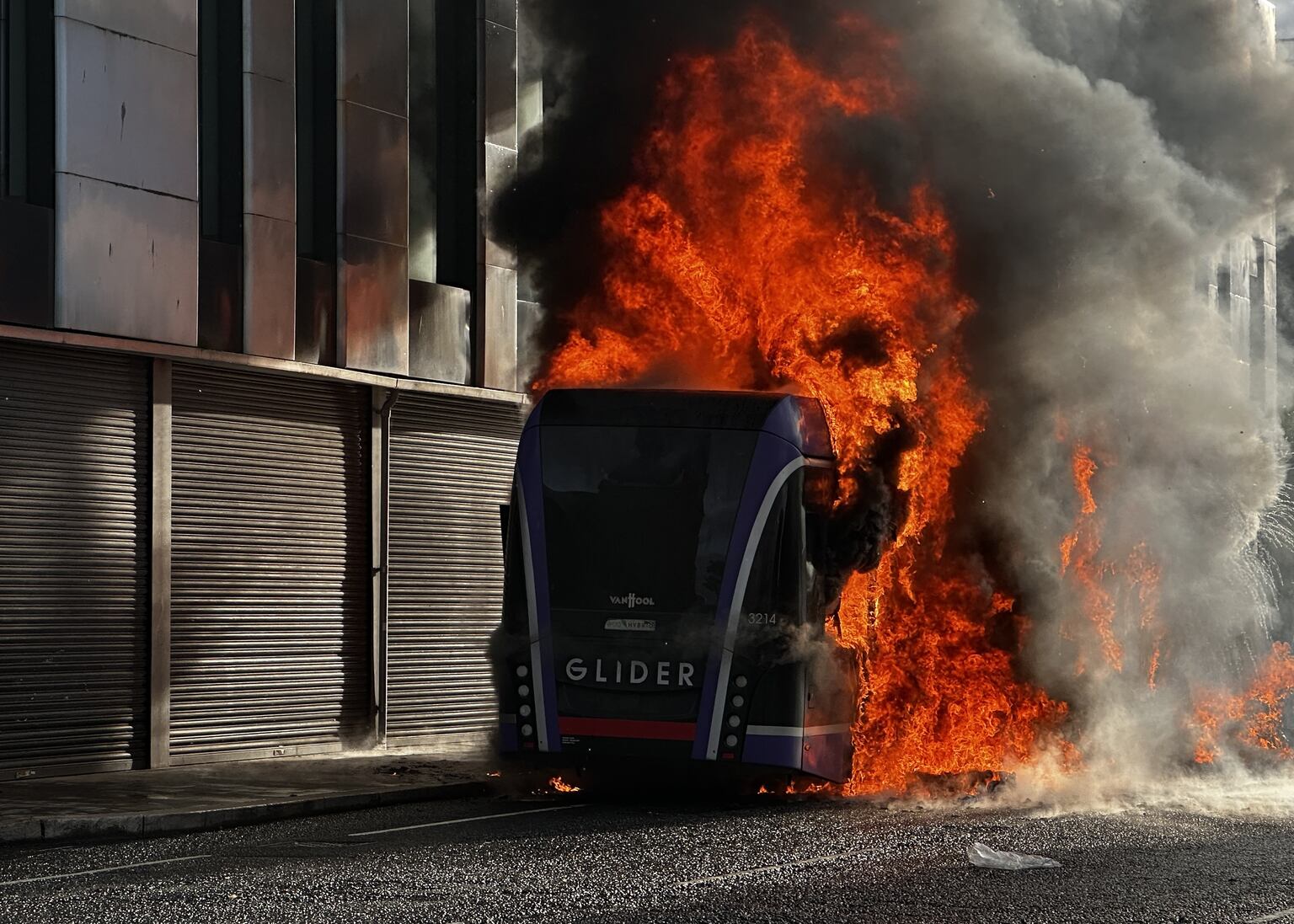 Glider bus set on fire in east Belfast as MLA hits out at 'violence ...
