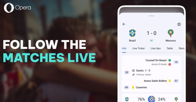 Opera's latest Android update includes a soccer hub and a refreshed ...