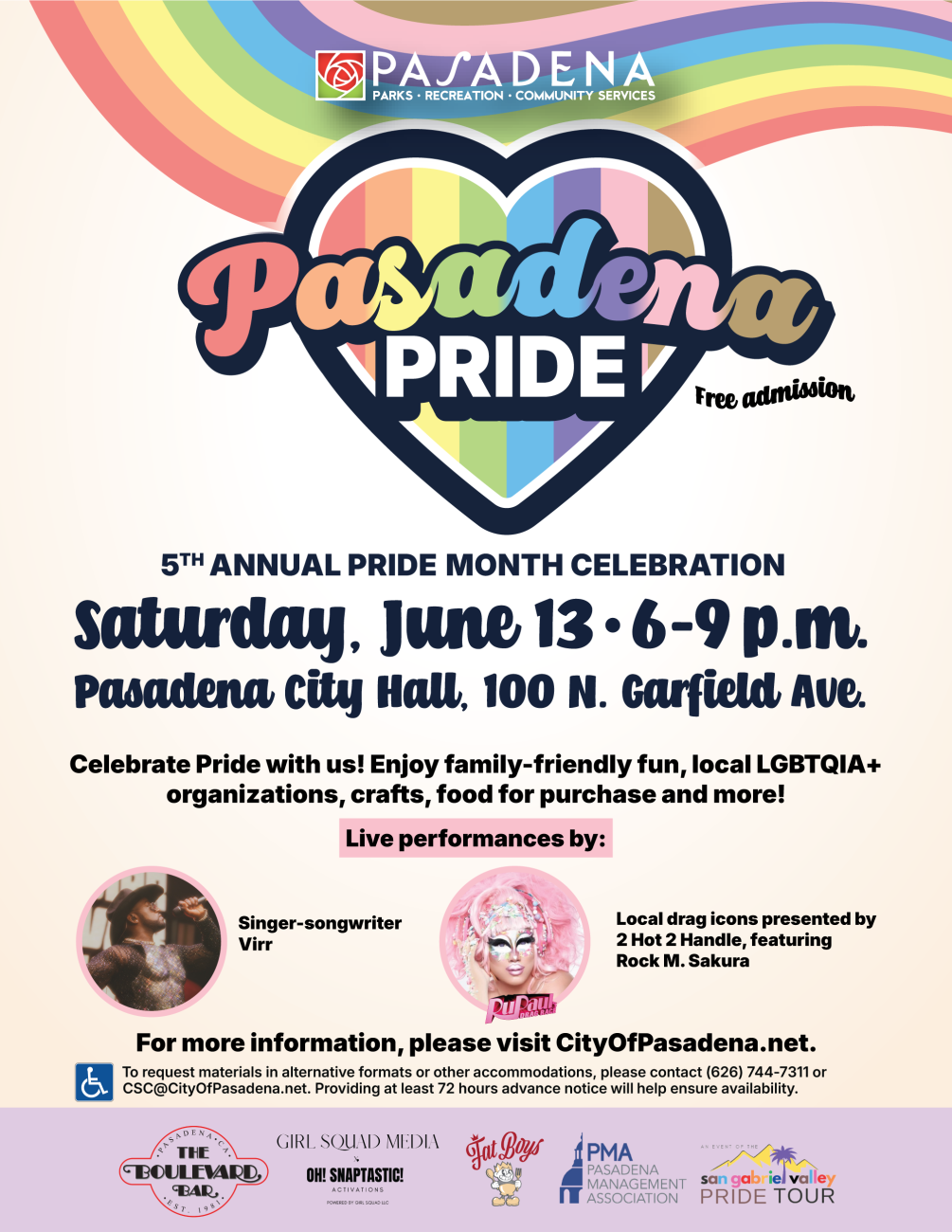 Pasadena Pride celebration to return June 13