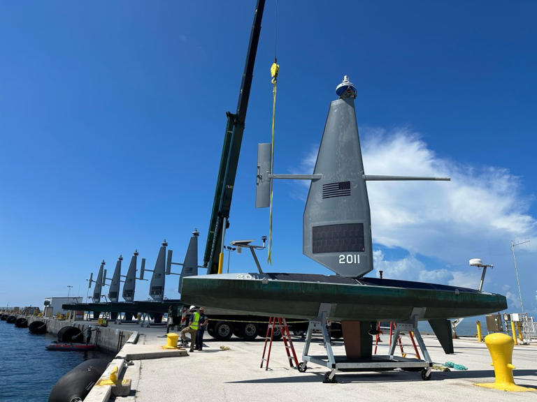 US Navy uses cutting-edge new drone boat to rescue Apache pilots who ...