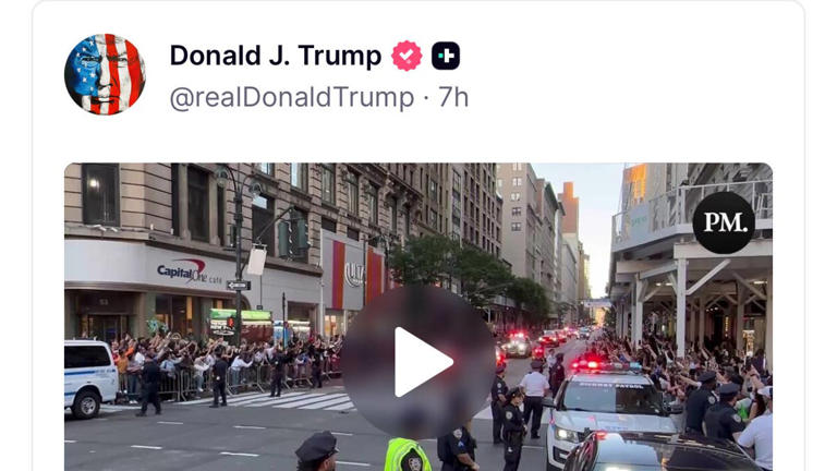 Oops! Trump posts video of New Yorkers giving him the middle finger