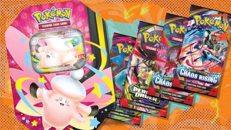 Preorder the Pokémon TCG's Mega Moonlit Clefable ex tin at a record low ...