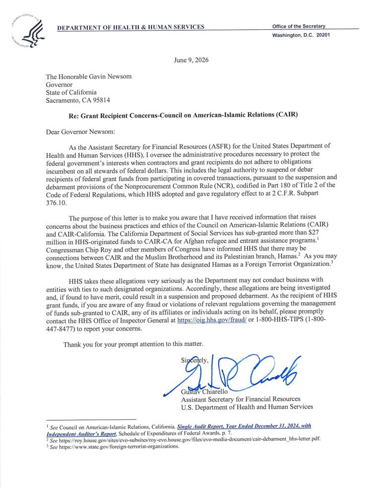 HHS probing CAIR’s alleged terror ties and what happened to $30M for ...