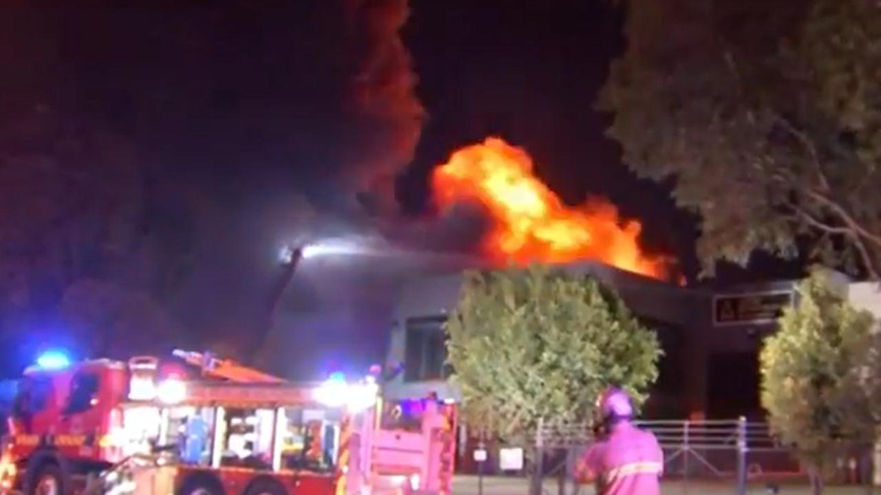 Huge factory fire sparks explosions