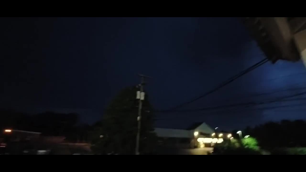 Lightning seen over Jewett City, Connecticut, US