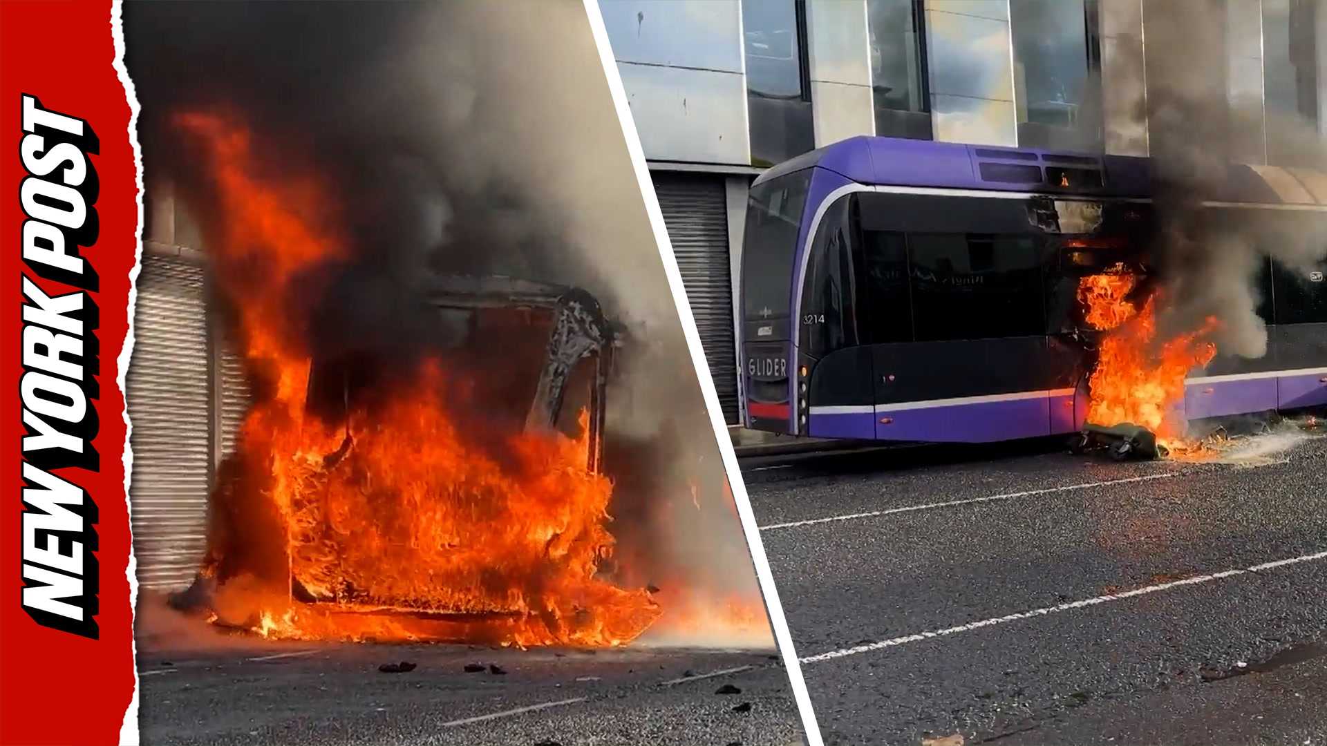 Bus torched as anti-immigration protests erupt in Belfast, Ireland