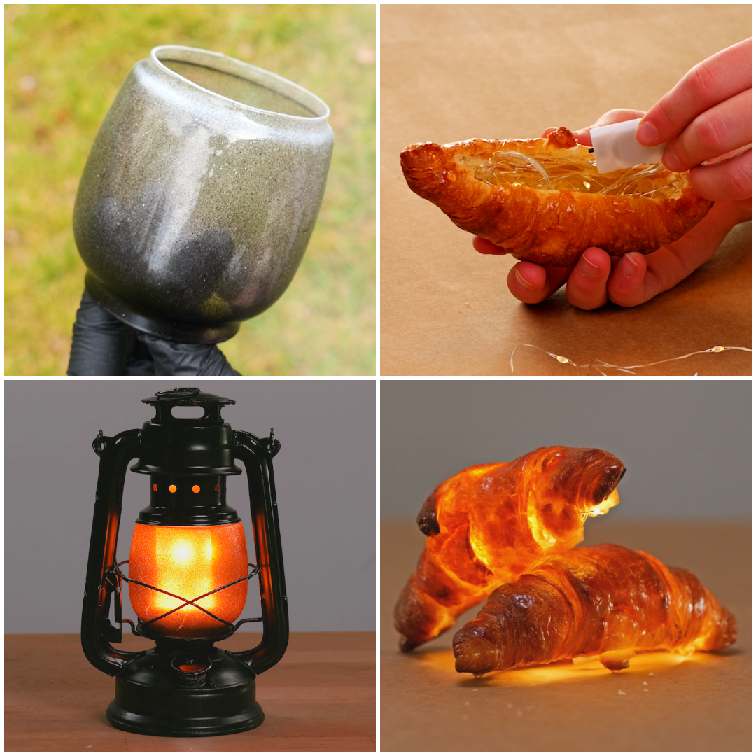 Fun and creative DIY lamps! 💡🥐