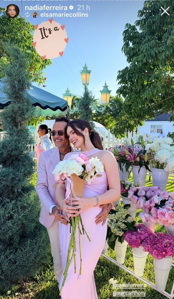 Nadia Ferreira and Marc Anthony’s enchanting garden baby shower ahead ...