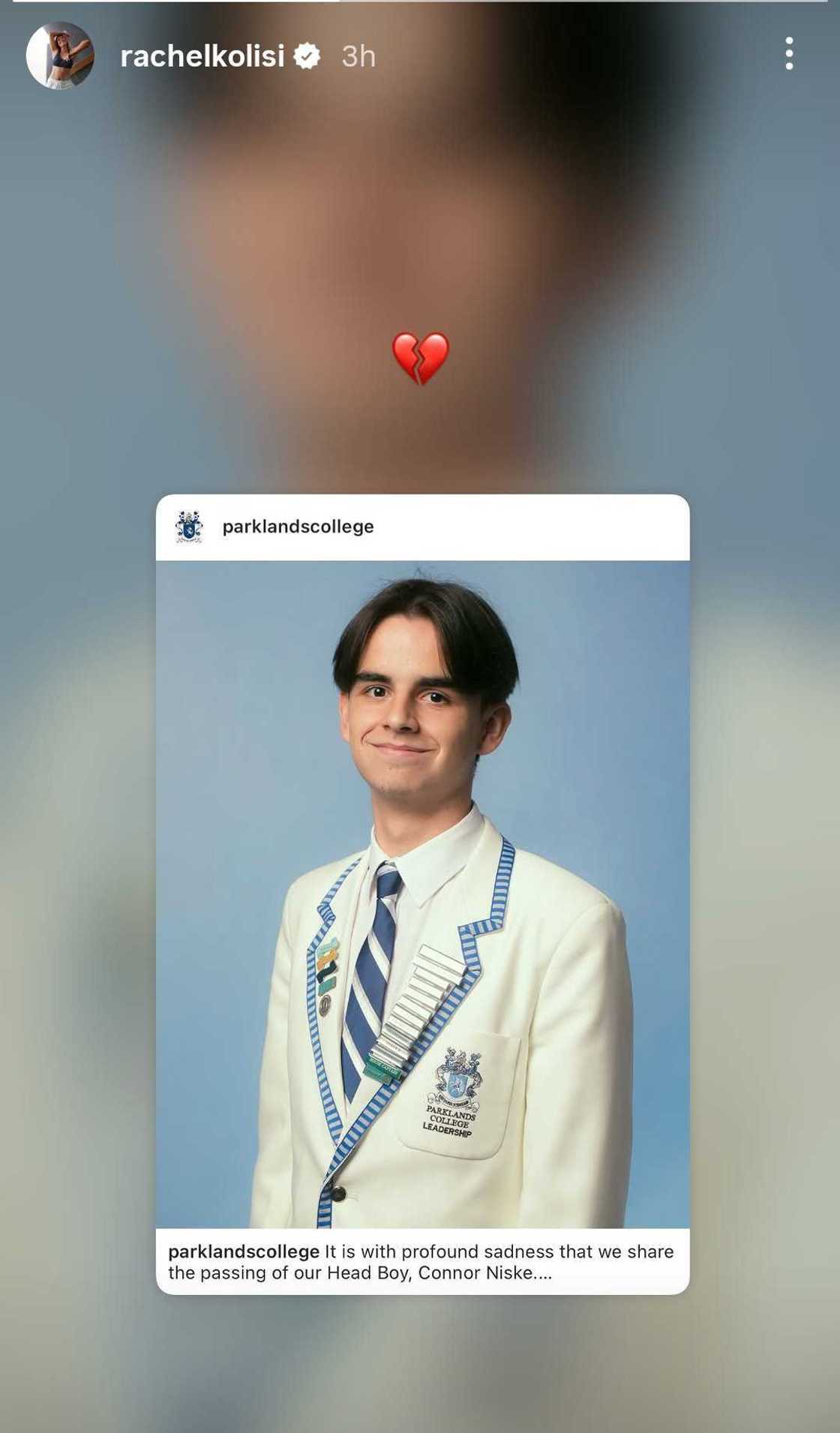 Rachel Kolisi breaks silence on Parklands College head boy Connor Niske ...