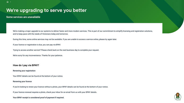 VicRoads outage leaves digital driver licences and rego services offline