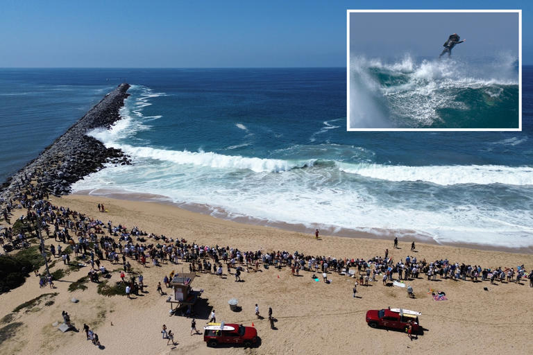 Monster waves wallop SoCal as 15-foot surf sparks beach warnings