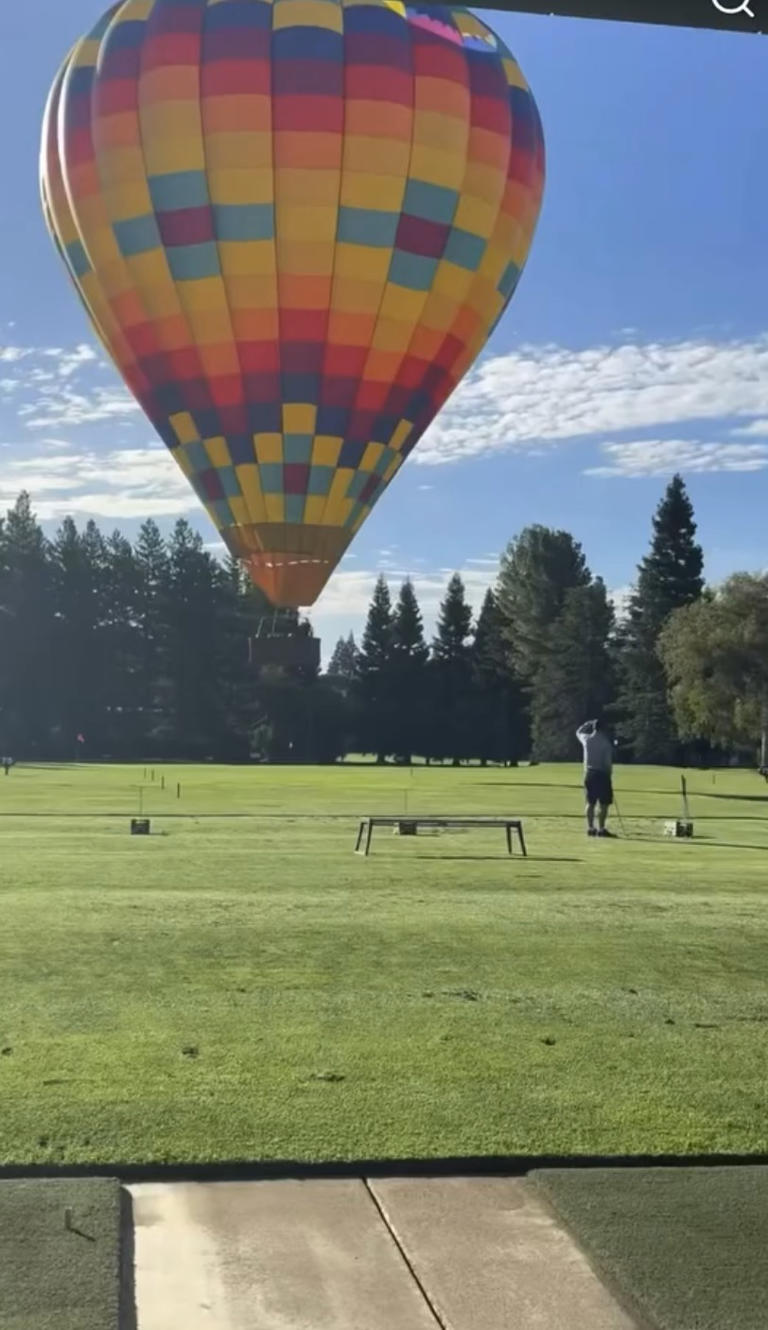 Hot air balloon smashes into a tree then hits Fairfield Country Club ...