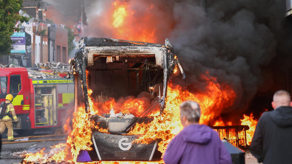 Belfast protesters set vehicles on fire, block roads over brutal street ...