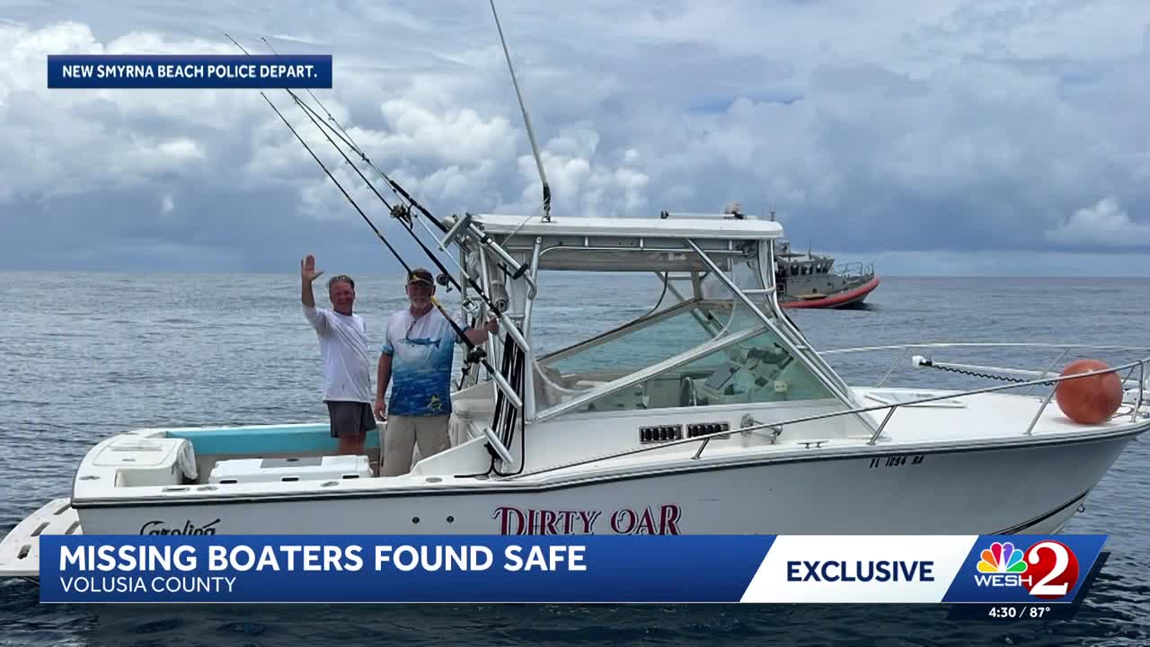 2 boaters missing from New Smyrna Beach found safe, police say