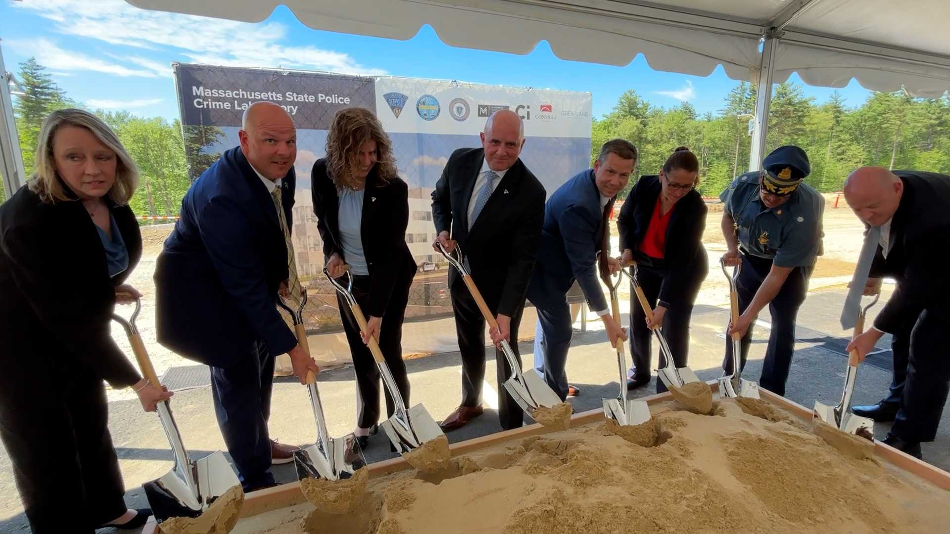 New Massachusetts state police crime lab breaks ground in Marlborough