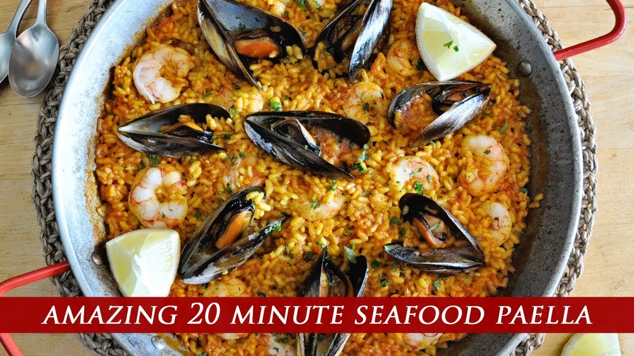 Quick seafood paella: A simple 20-minute Spanish recipe