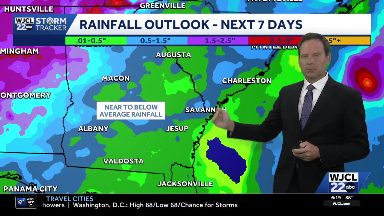 Tracking hot temperatures & rain chances for Southeast Georgia, Lowcountry