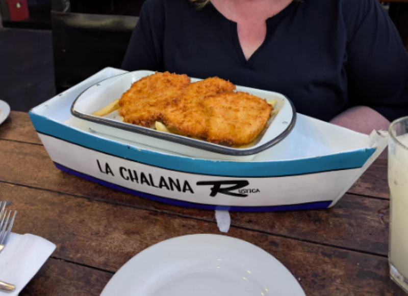 Particularly pretentious restaurant meals served on anything but a plate