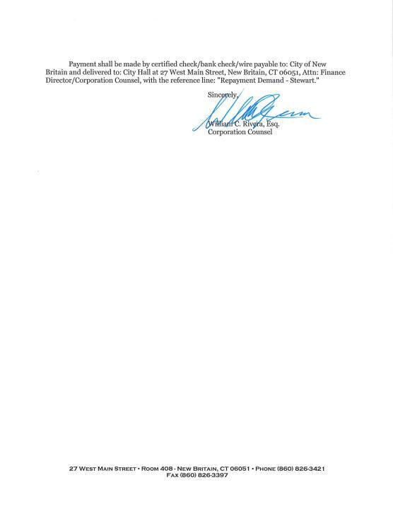 New Britain demands Erin Stewart repay city, shares details on alleged ...