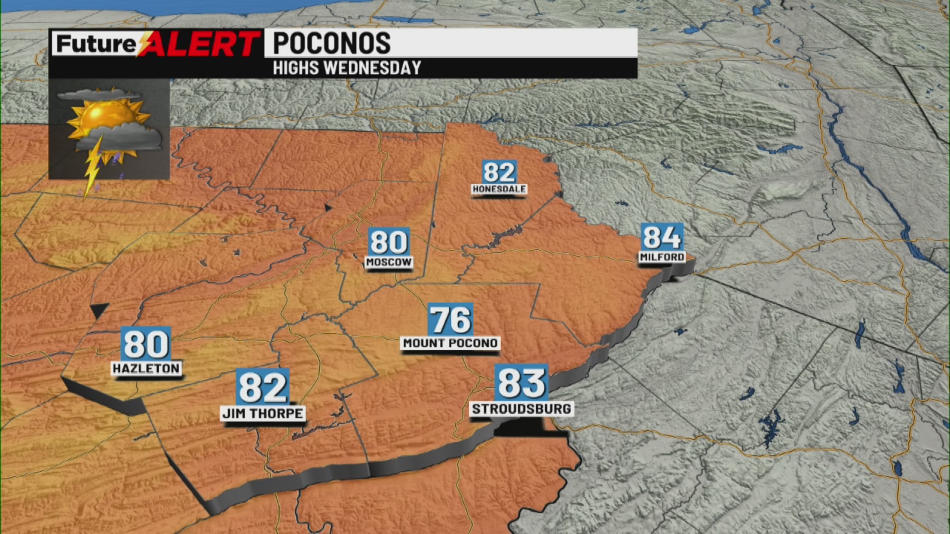 Pocono Mountains weather forecast - 06/09/26 - evening | 28/22 News
